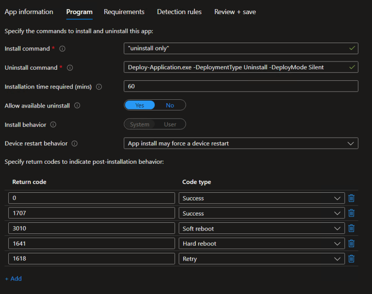 Uninstalling the Configuration Manager Client With Intune – Jóhannes's blog