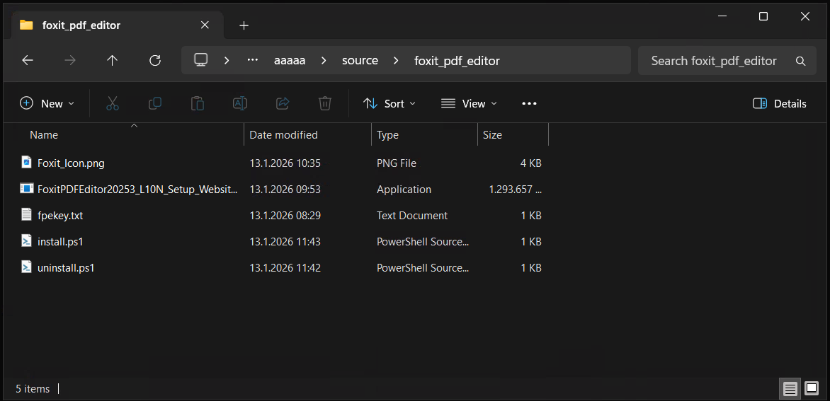 Installing Foxit PDF Editor With The New Script Installer Feature – Jóhannes's blog